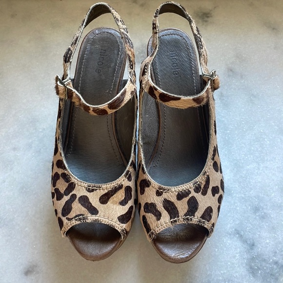 Nicole | Shoes | Nicole Animal Print Fur Wedges | Poshmark